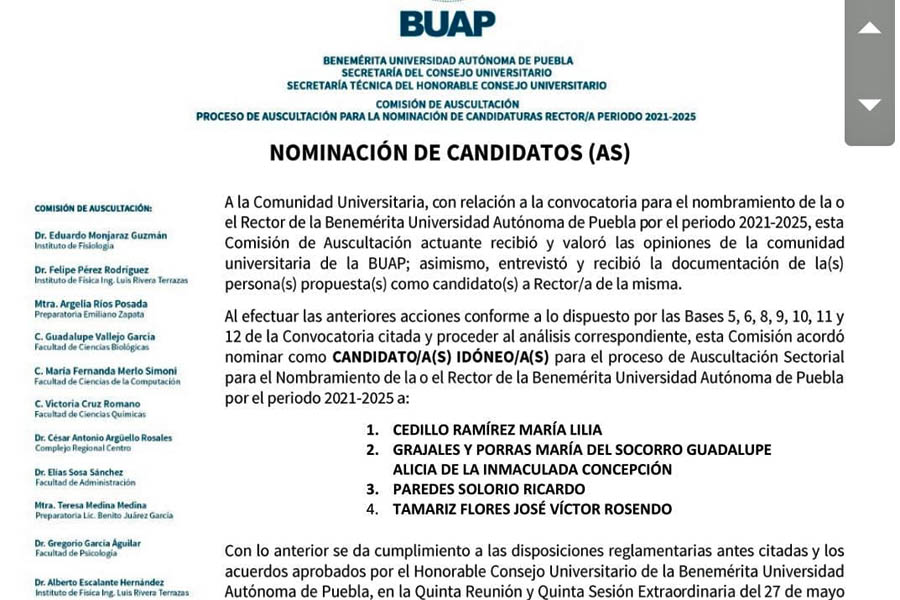 Van 4 por la rectoría de la BUAP - Noticias Cholula